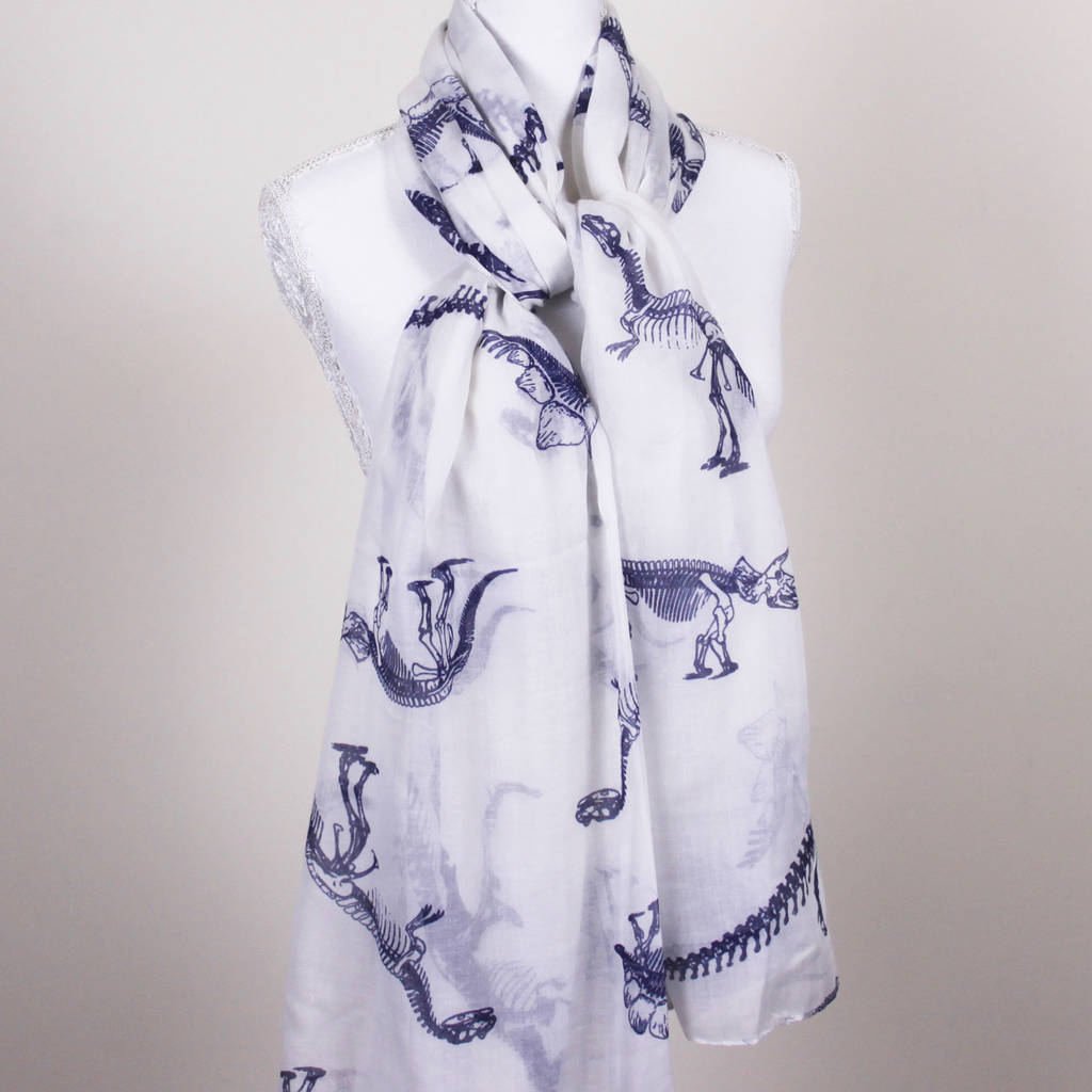 dinosaur print scarf by my posh shop | notonthehighstreet.com