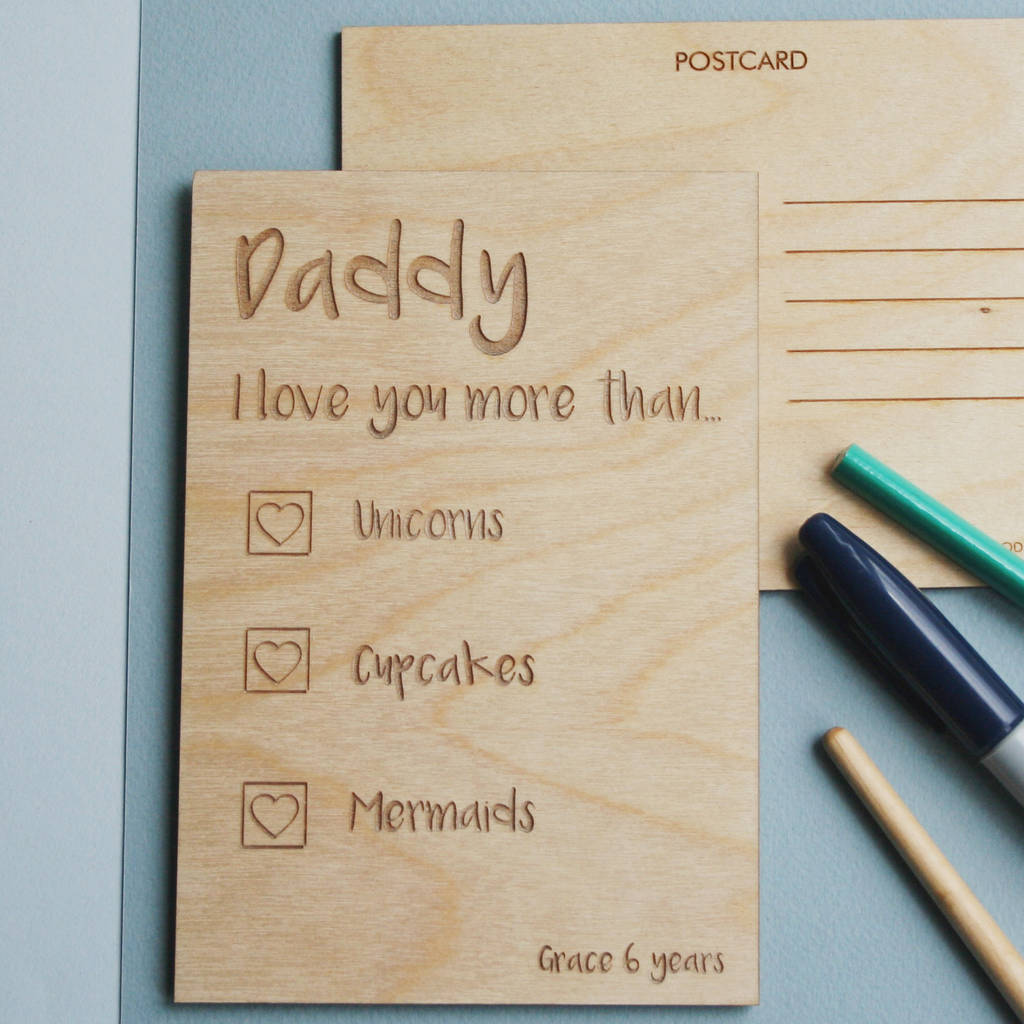 personalised wooden postcard by wood paper scissors ...