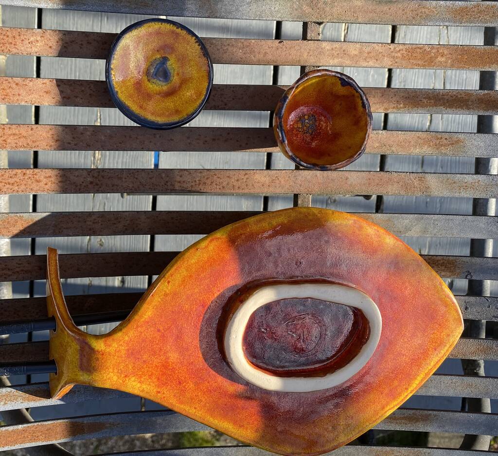 Handmade Ceramic Goldfish Plate Ideal For Sushi By Rachel Collyer Ceramics