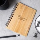Any Text Personalised Notebook With Wooden Cover By Edge Inspired ...
