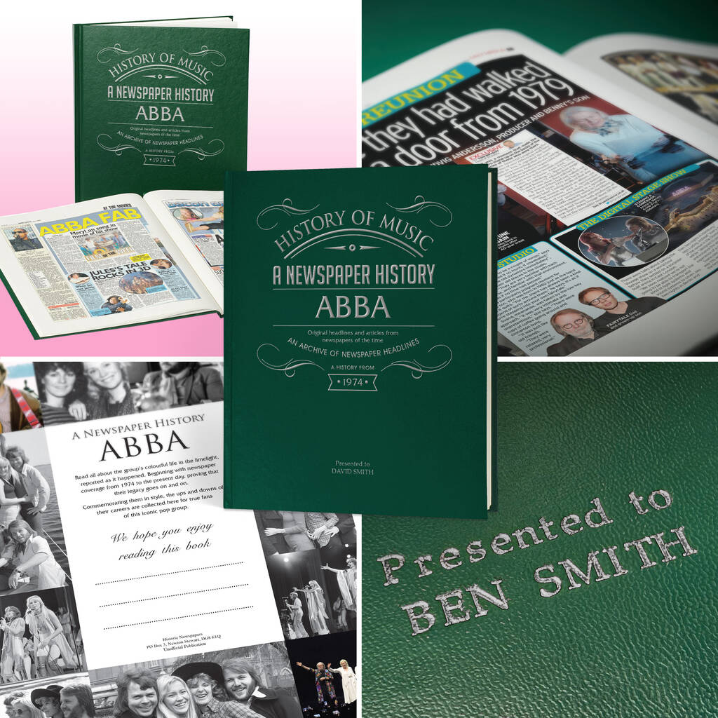 Abba Personalised Gift Music Legend Deluxe Book Mamma Mia By Historic ...