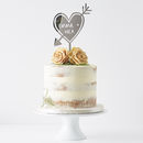 Personalised Carved Heart Cake Topper By Sophia Victoria Joy ...