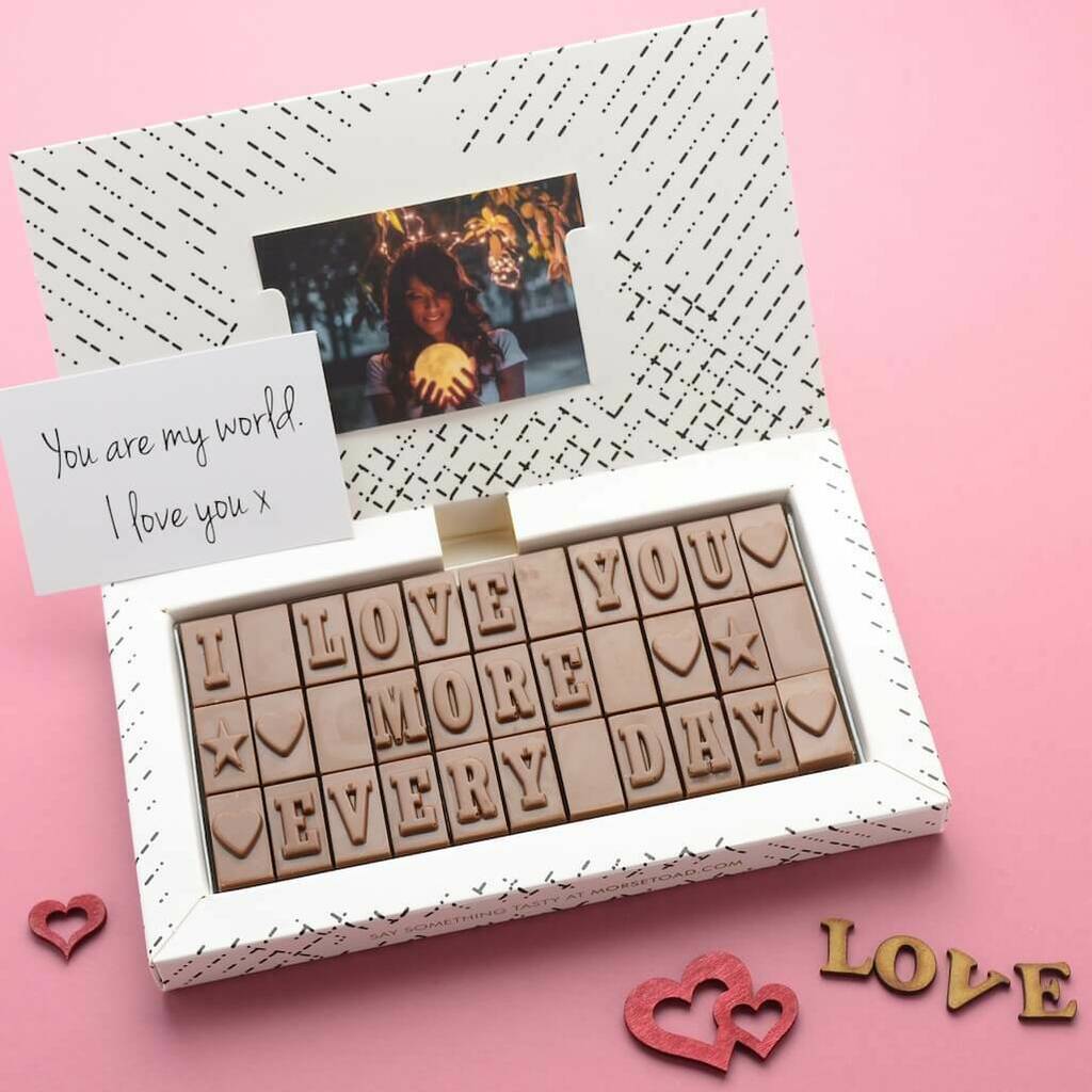 Valentines Chocolate Message By Morse Toad | notonthehighstreet.com