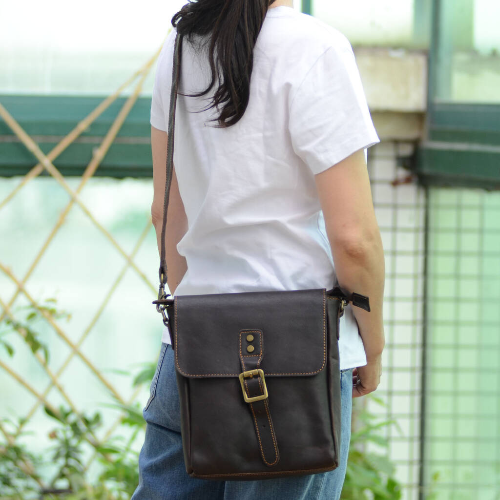 Leather Slim Crossbody Bag By EAZO | notonthehighstreet.com