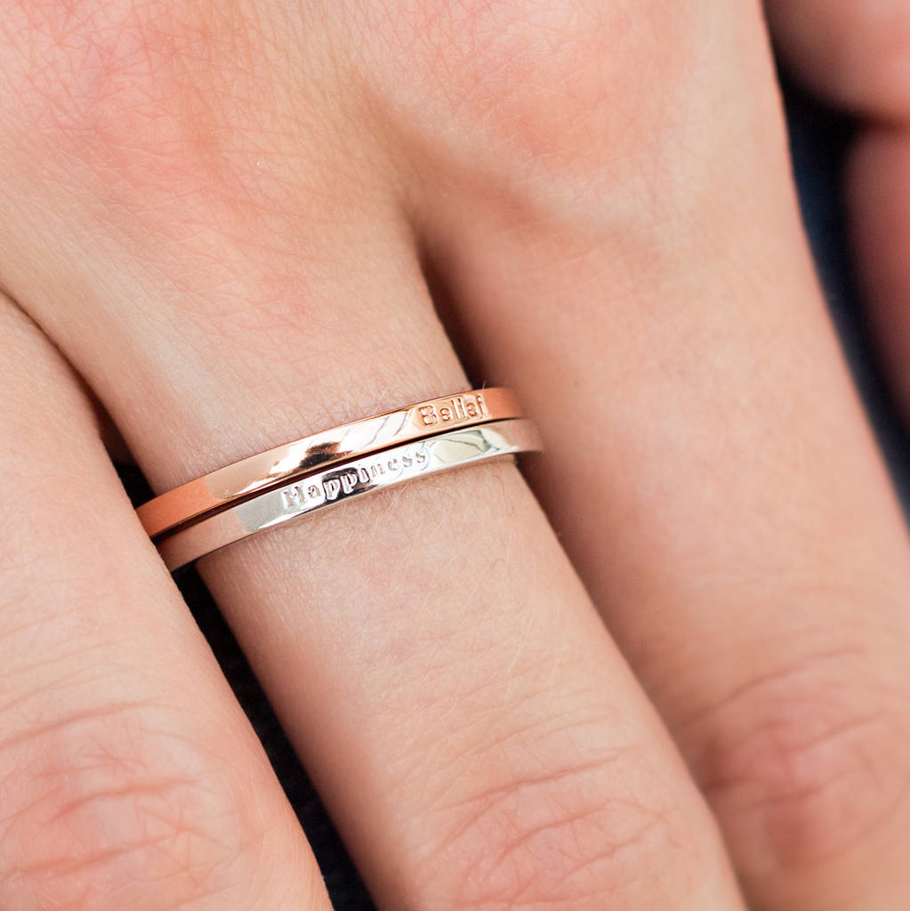 inspiring affirmation stacking rings by synergy jewellery ...