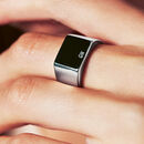 personalised unisex silver signet ring by posh totty designs ...