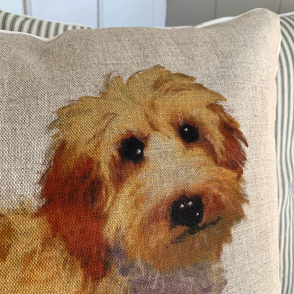 Cockerpoo Feature Cushion By Keylime Design | notonthehighstreet.com