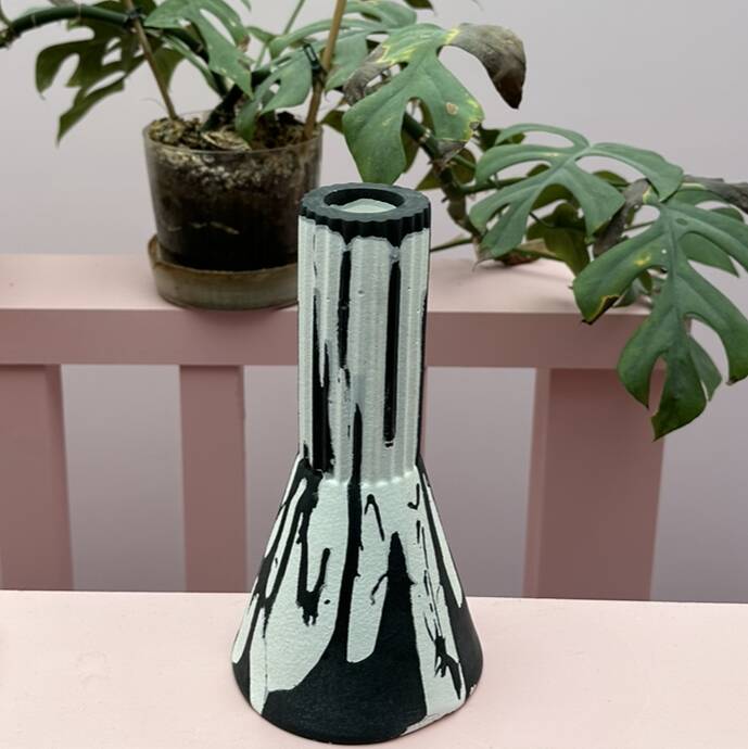 Graffiti Black And White Tall Vase By Made By Robyn ...