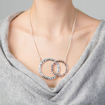 Double Circle Necklace By Lovethelinks | notonthehighstreet.com