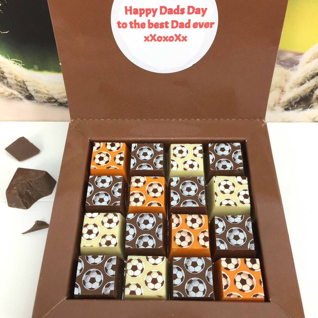 Personalised Chocolate Message With Mosaic Footballs By Cocoapod ...