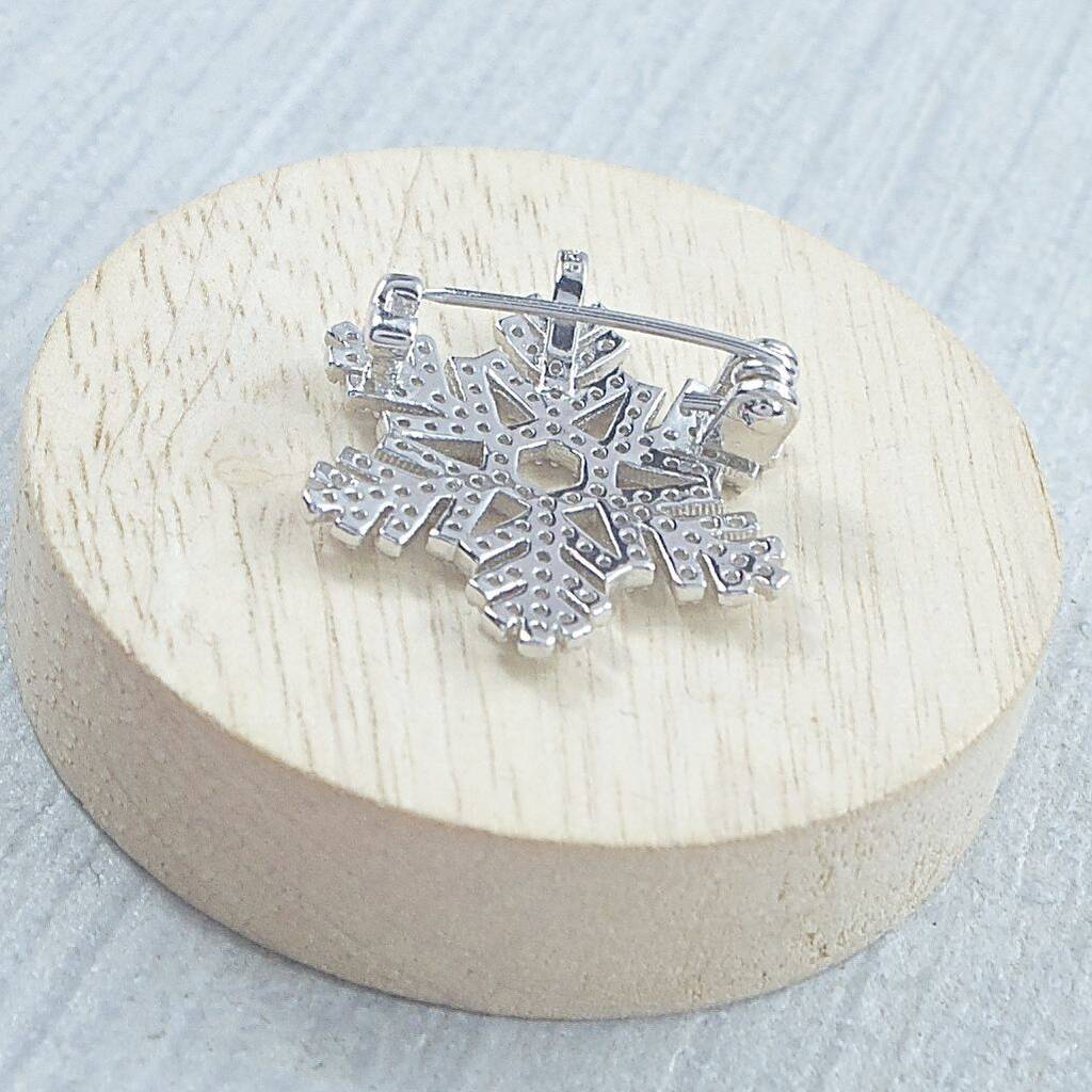 Sterling Silver Snowflake Brooch By SUMMER AND SILVER