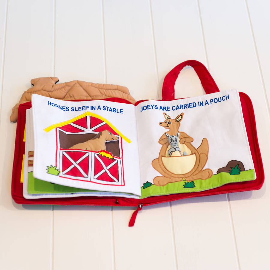 animal fabric book by jolly fine | notonthehighstreet.com