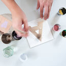 Personalised Handmade Gold Letter Ceramic Tile By Letters By Em ...