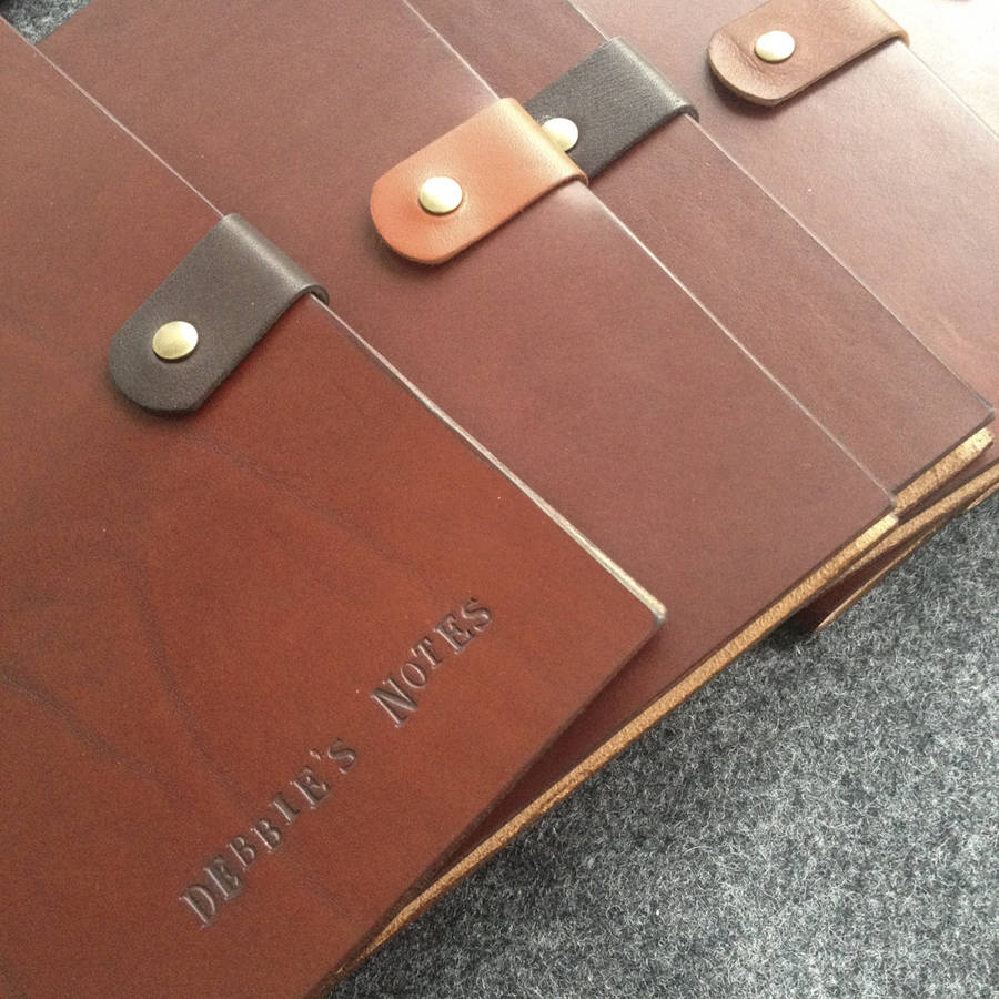 refillable leather notebook jotter by john todd | notonthehighstreet.com