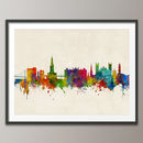 Exeter City Skyline Art Print By Art Pause | notonthehighstreet.com