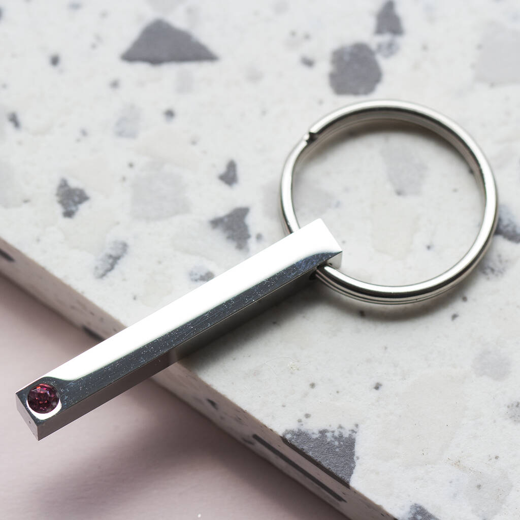 Minimalist Birthstones Keyring By Studio Hop | notonthehighstreet.com