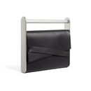 Black Contemporary Leather Clutch With Handle By Industrial Jewellery ...
