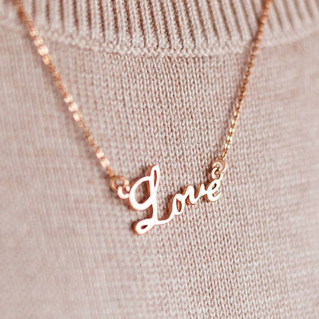 Sterling Silver Love Personalised Necklace By Bloom Boutique ...
