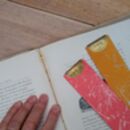 Personalised Vegetable Tan Bookmark By Jane De Bono Textiles England ...