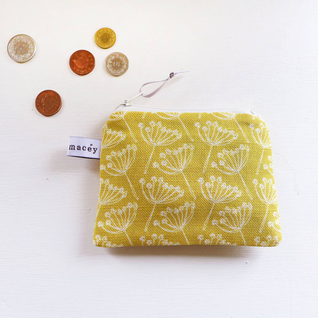 cow parsley coin purse by charlotte macey | notonthehighstreet.com