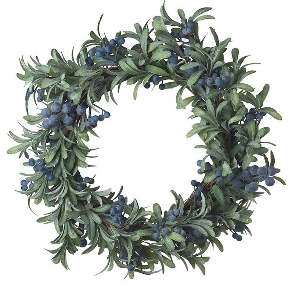 Christmas Giant Blueberry Wreath By Pink Pineapple Home & Gifts ...