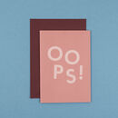 'oops!' Funny Sorry And Get Well Card By Twin Pines Creative ...