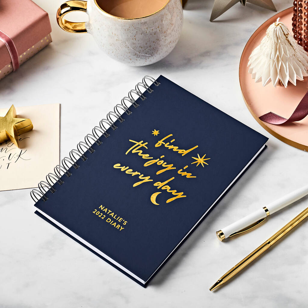 Personalised Joyful 2022 Diary By Martha Brook | notonthehighstreet.com
