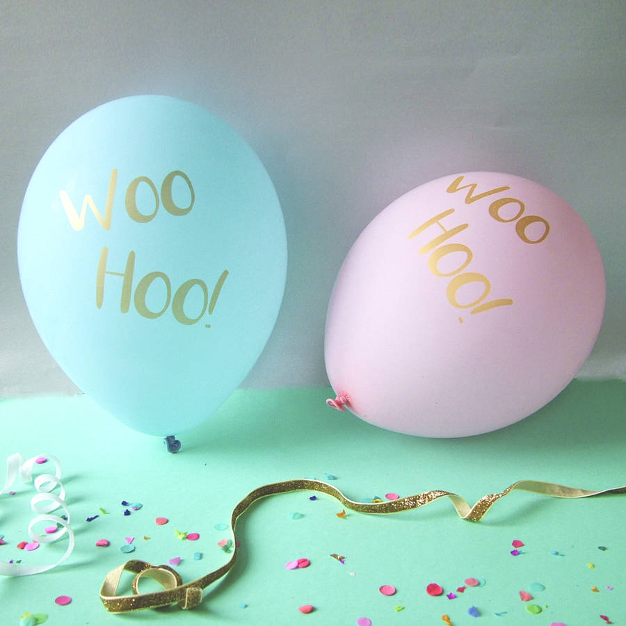 Party Balloons 'Woo Hoo' Pack Of Six By Hoobynoo | notonthehighstreet.com