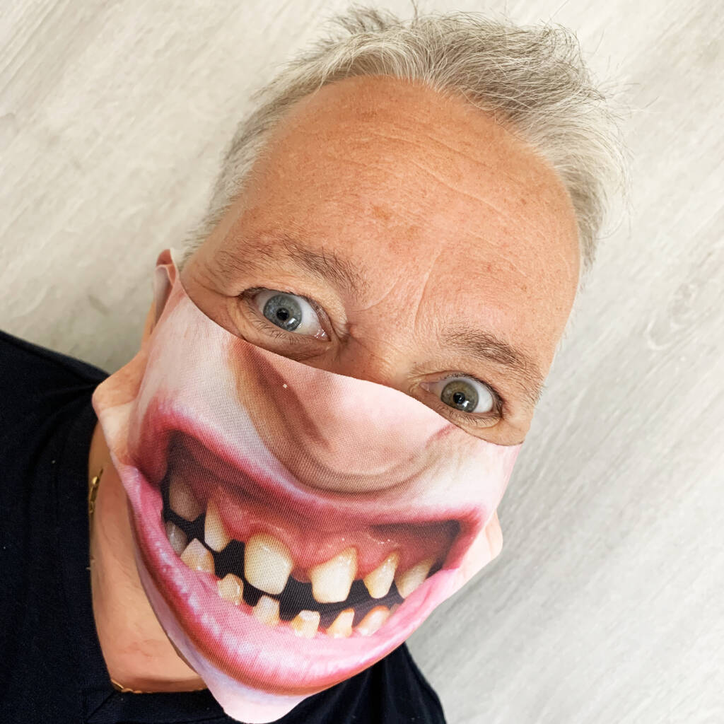 Reusable Face Mask Fun And Silly Designs Adjustable By Personalised ...