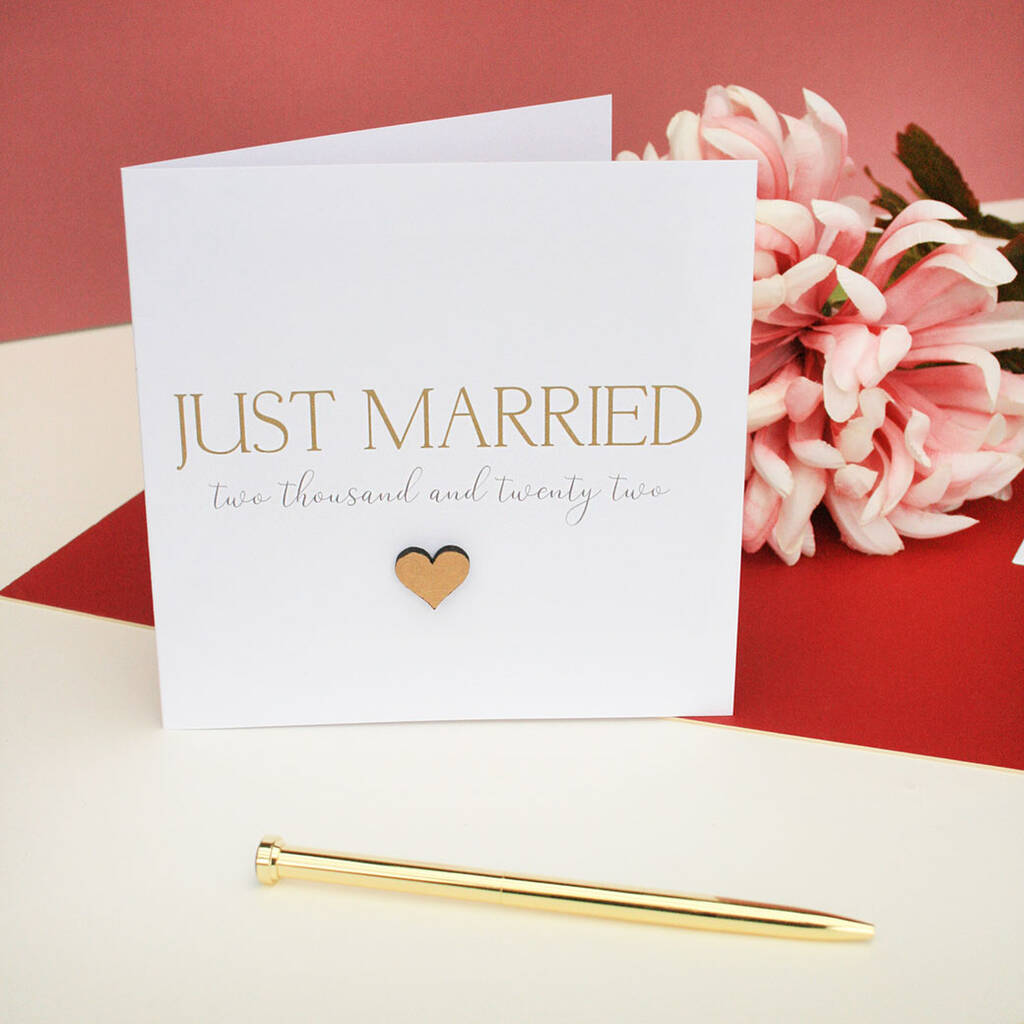 Just Married Card By Juliet Reeves Designs | notonthehighstreet.com