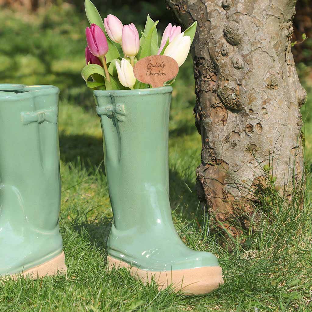 Personalised Buckden Welly Boot Planter By Dibor | notonthehighstreet.com