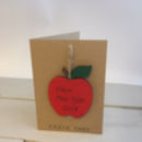 Personalised Teacher T.A. Apple Wooden Apple Card By Craft Heaven ...