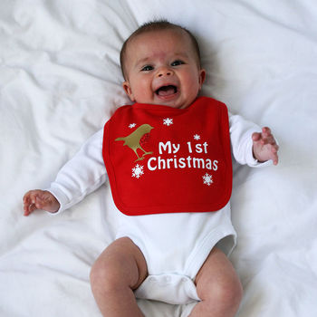 My First Christmas Bib By Juliet Reeves Designs | notonthehighstreet.com