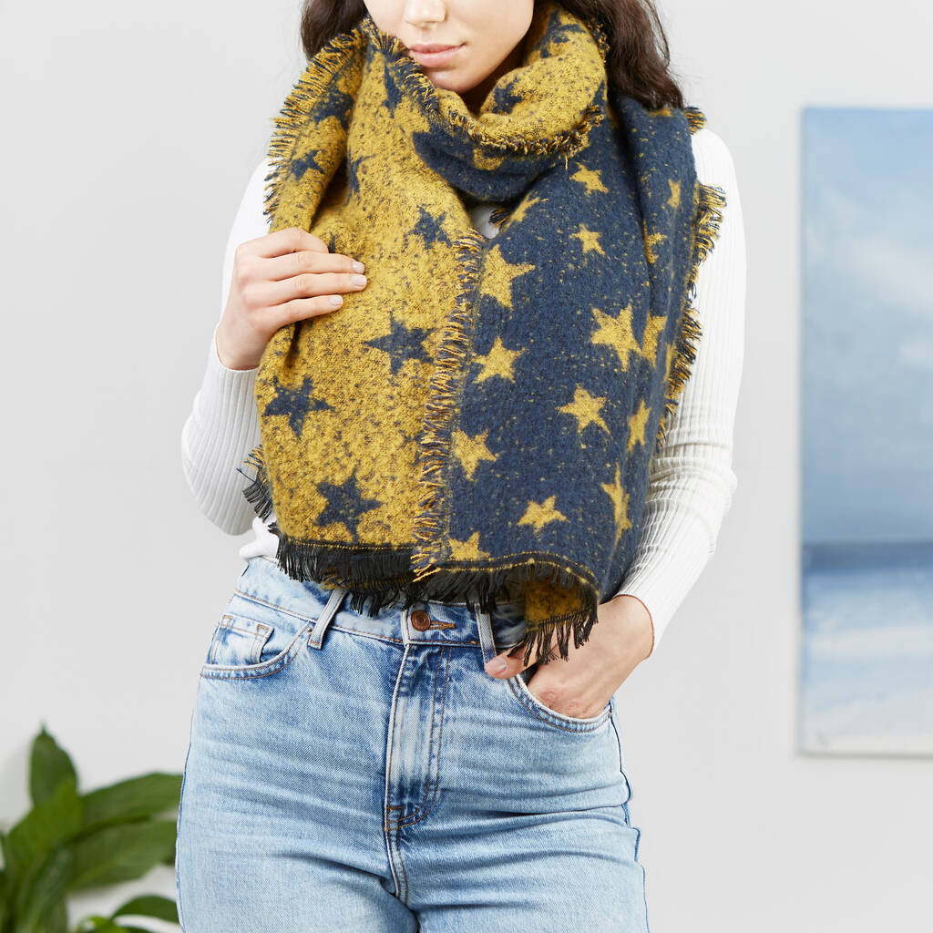 Night Sky Star Print Scarf By My Posh Shop | notonthehighstreet.com