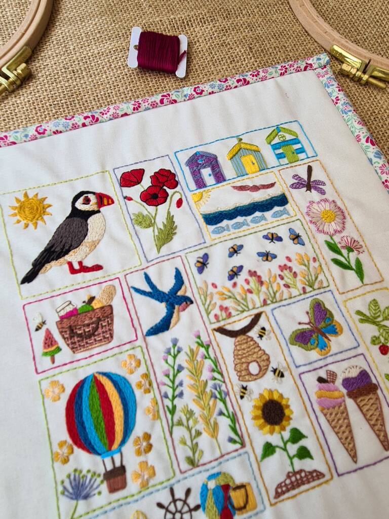 Summer Splendour Embroidery Pdf Pattern Digital Product By Stitchdoodles