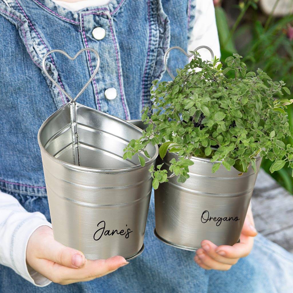 Personalised Indoor Herb Garden Planter Buckets By Dibor ...