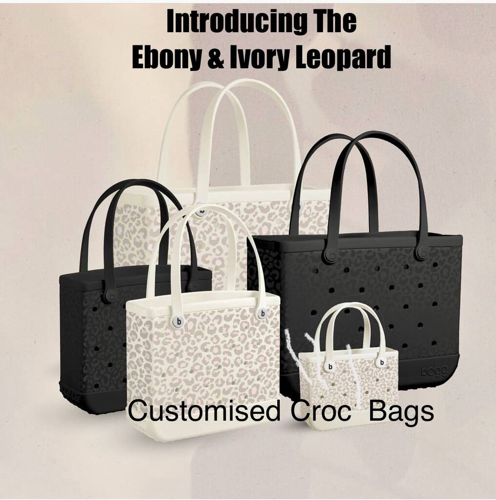 New! Summer’s Trending Croc Bag, 22 Colours, Personalised, Themed Bag ...
