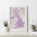 Map Of Uk Art Print By Maps International | notonthehighstreet.com
