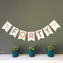 forty birthday party banner bunting decoration by daisyley designs ...