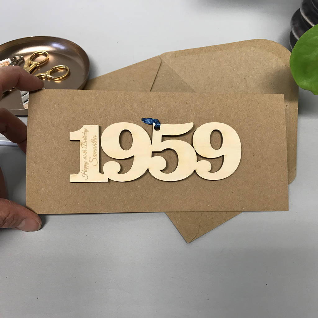 personalised 60th birthday 1959 year card by hickory dickory designs ...