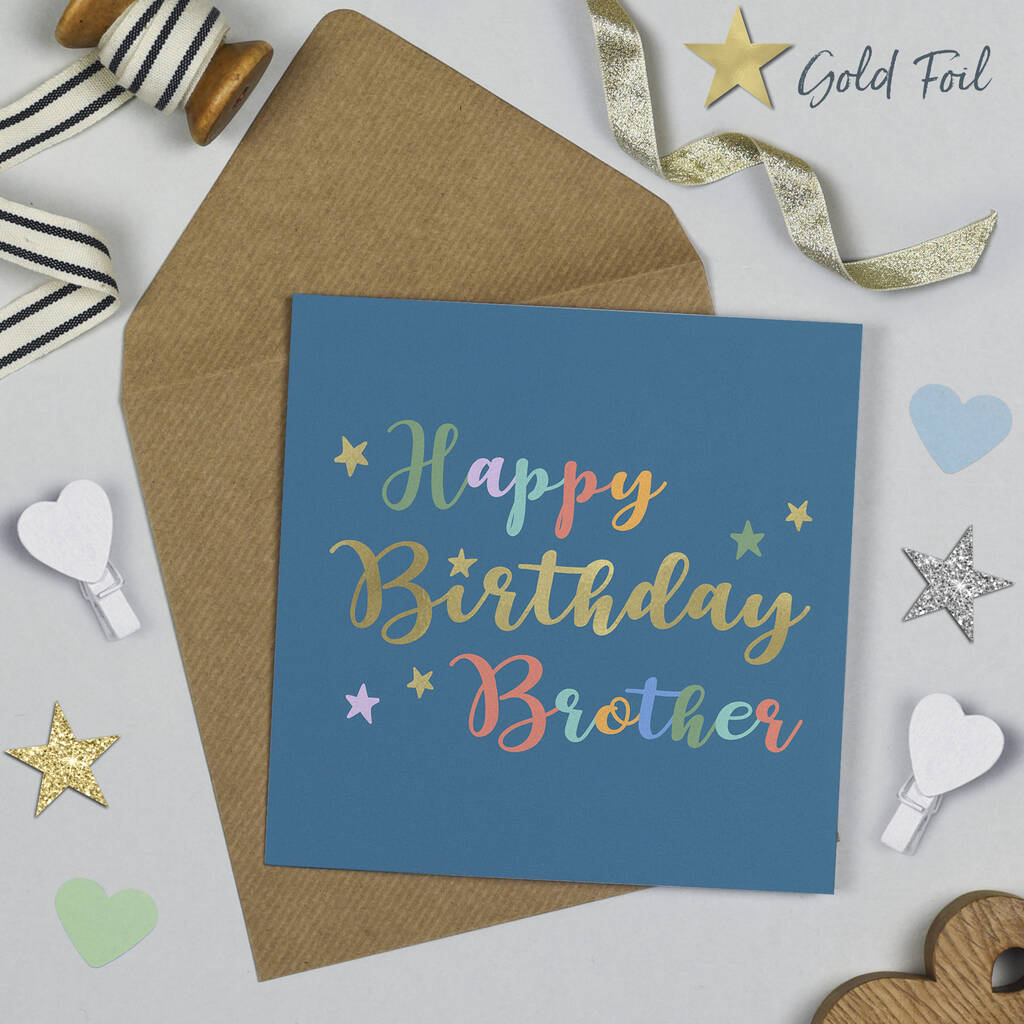 Superstar Brother Birthday Card By Michelle Fiedler Design ...