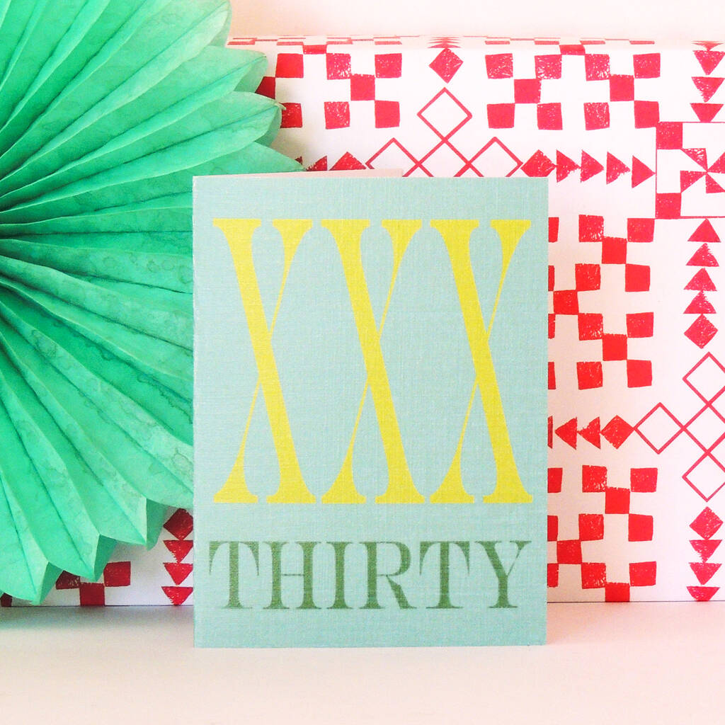 Mini Roman Numerals Thirty Card By Kali Stileman Publishing ...