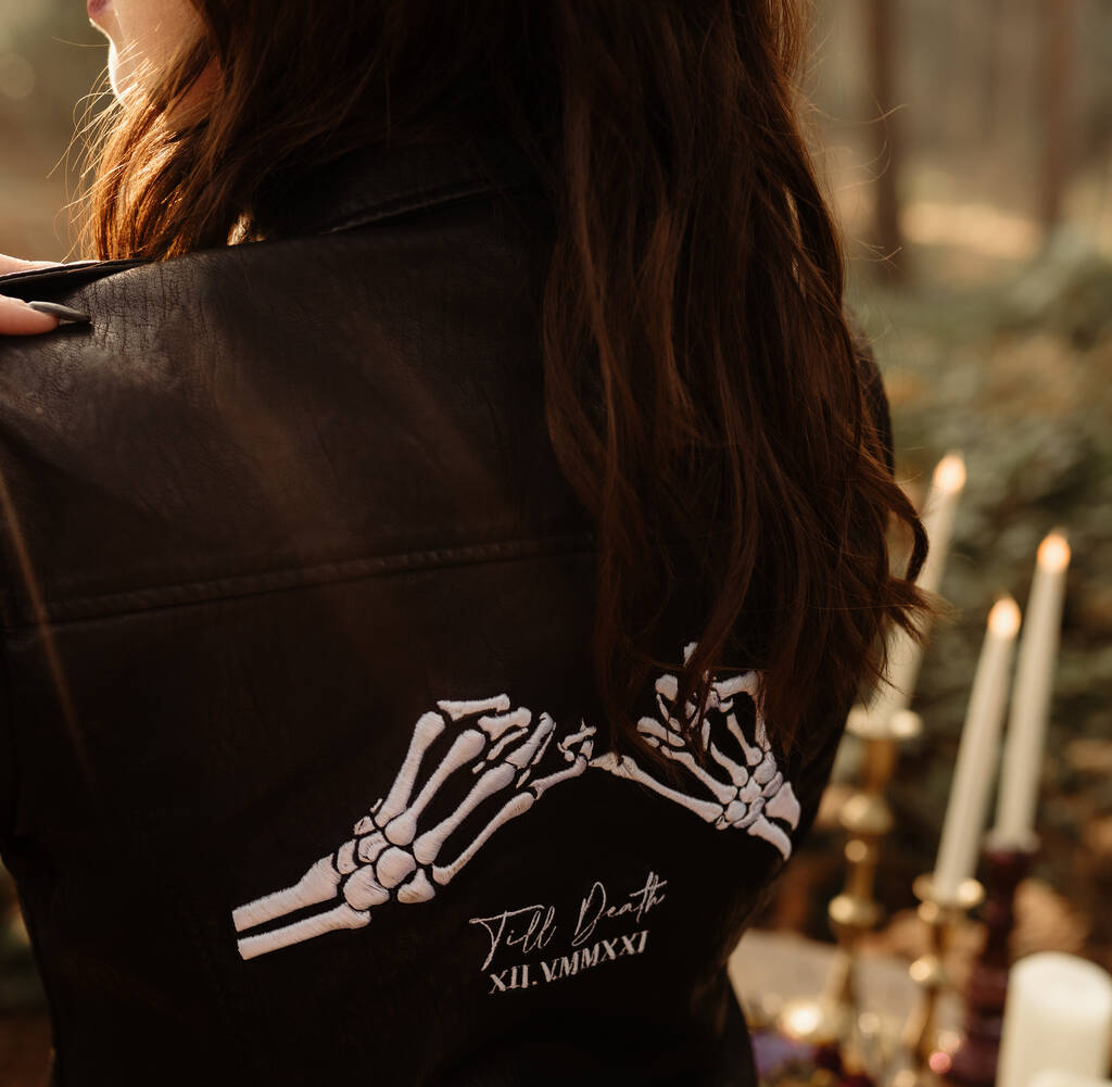 Till Death Do Us Part Wedding Jacket Bride Leather By Niamh Designs ...