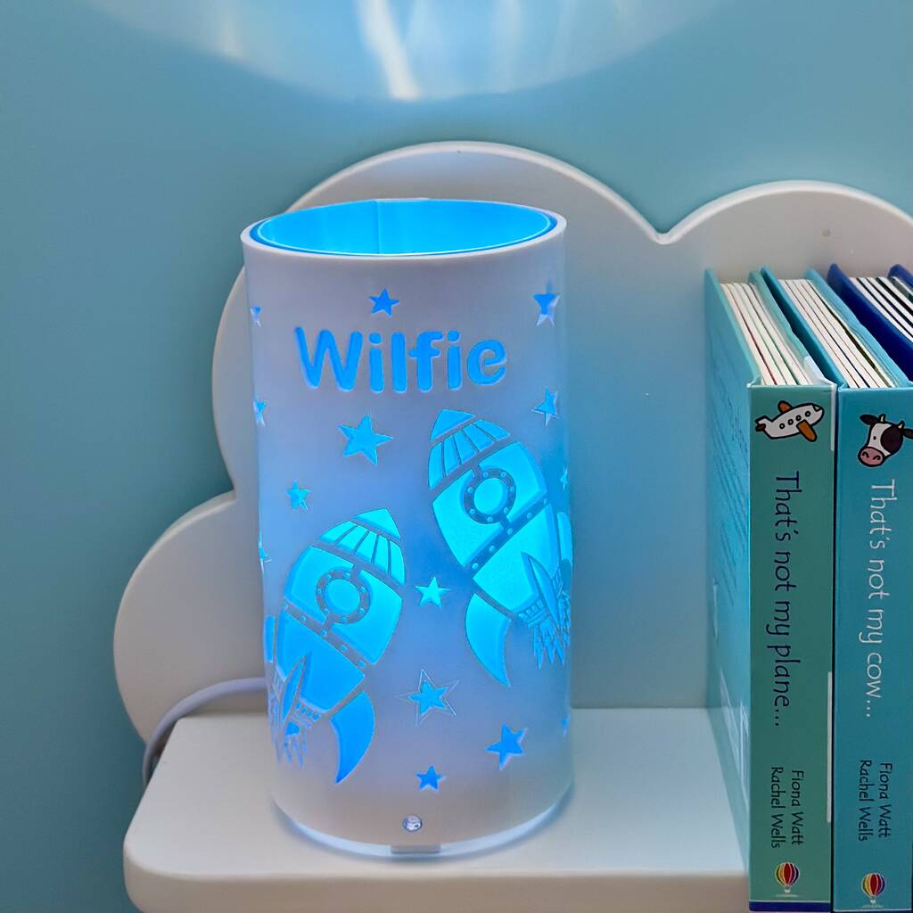 Personalised Rocket LED Night Light By Kirsty Shaw | notonthehighstreet.com