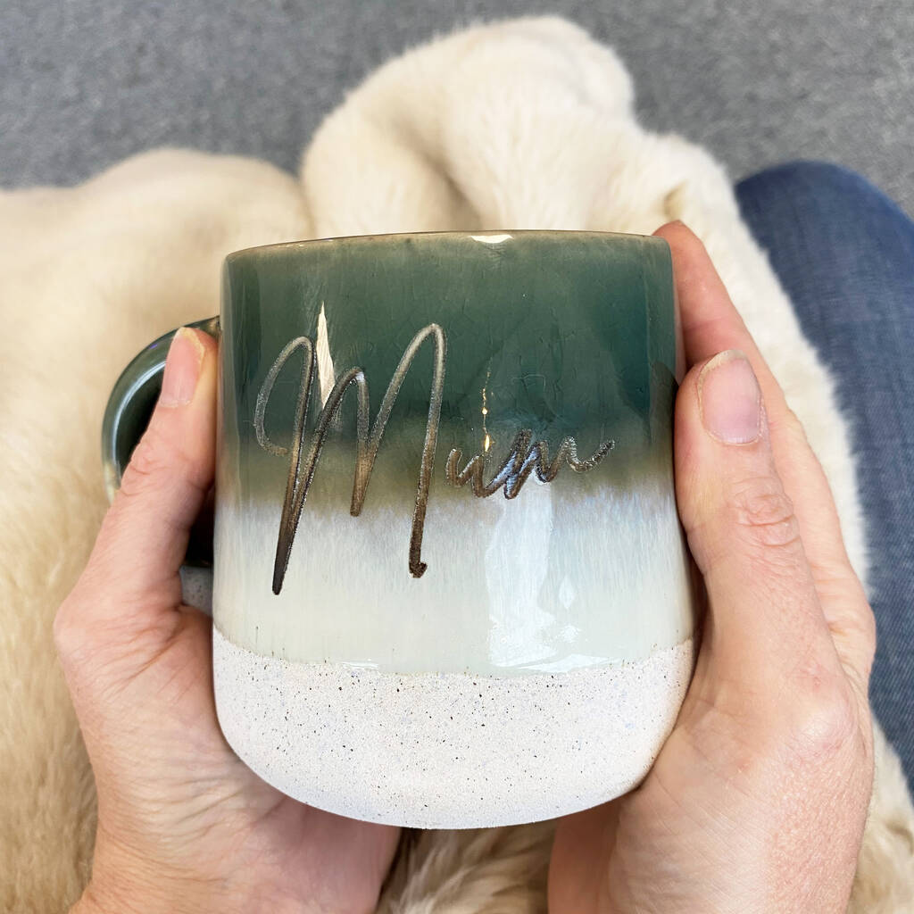 Ombre Glazed Hand Engraved Mug By Perfect Personalised Gifts ...