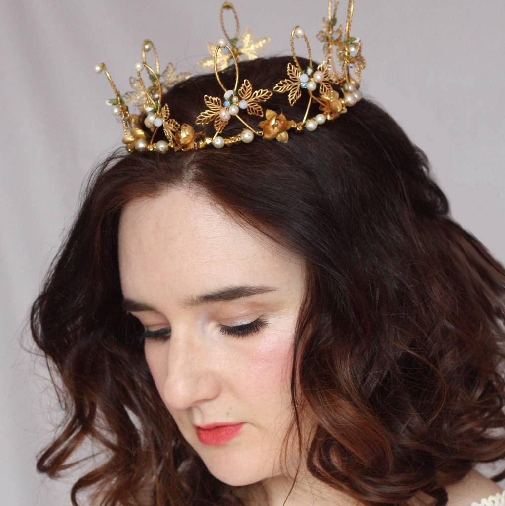 gold ethereal style crown by samantha walden | notonthehighstreet.com