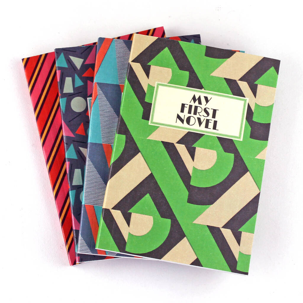 my first novel notebook geometric by sukie | notonthehighstreet.com