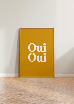 Typographic Bathroom Bedroom Oui Oui French Print By Lune Club ...
