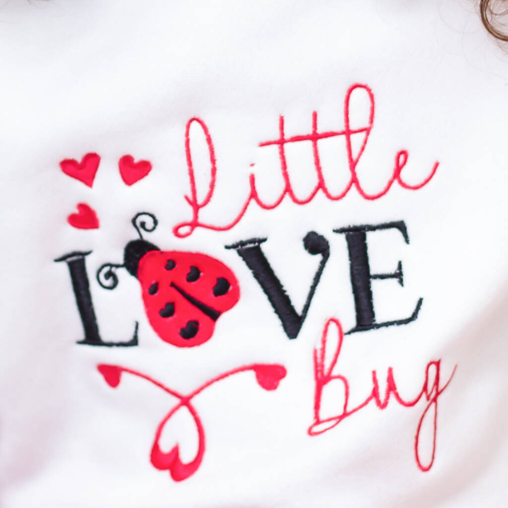 Valentines 'Little Love Bug' Embroidered Sweatshirt By Minni