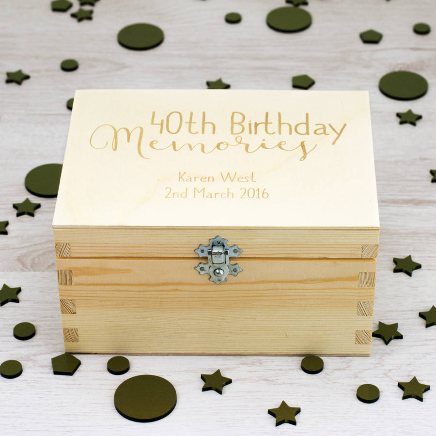 personalised 40th birthday keepsake box by mirrorin ...